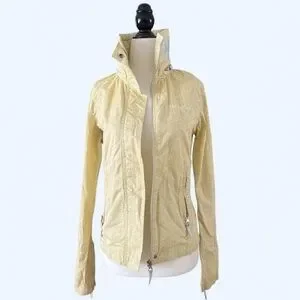 Jackets & Coats | Y2k Bench Yellow Windbreaker Lightweight Camping ...